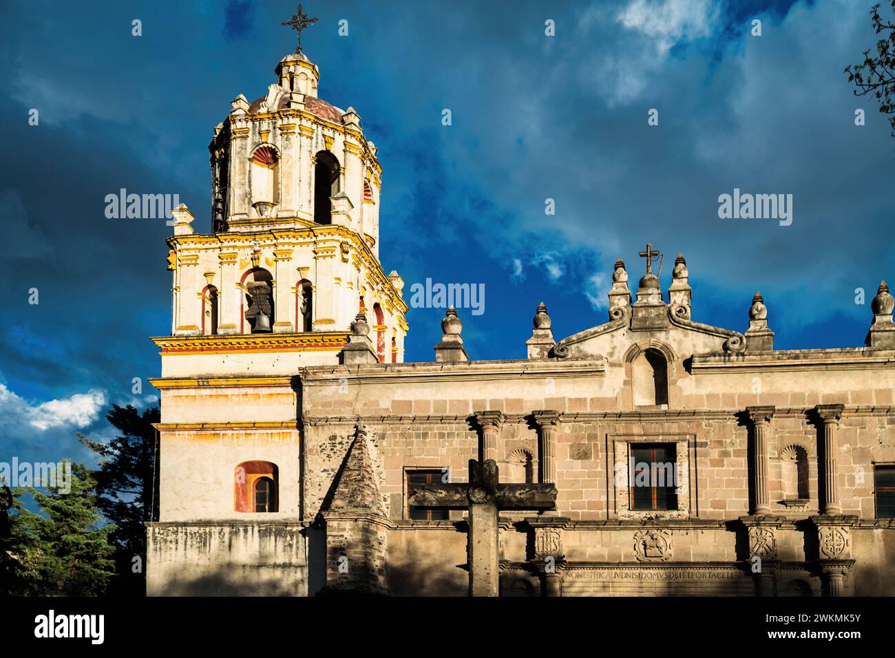 San Juan Bautista church in the Coyoacan district of Mexico City ...