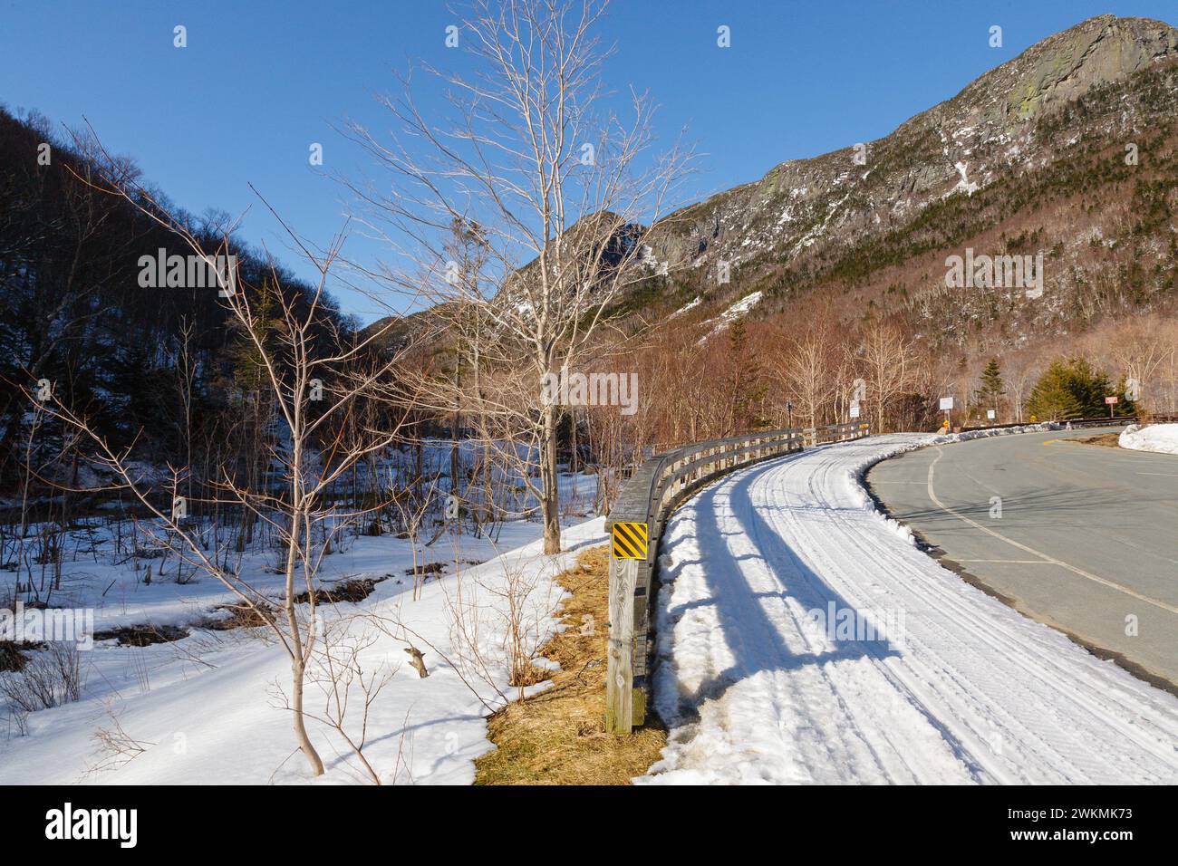 Eagle Cliff from Profile Lake in Franconia Notch State Park of the New ...