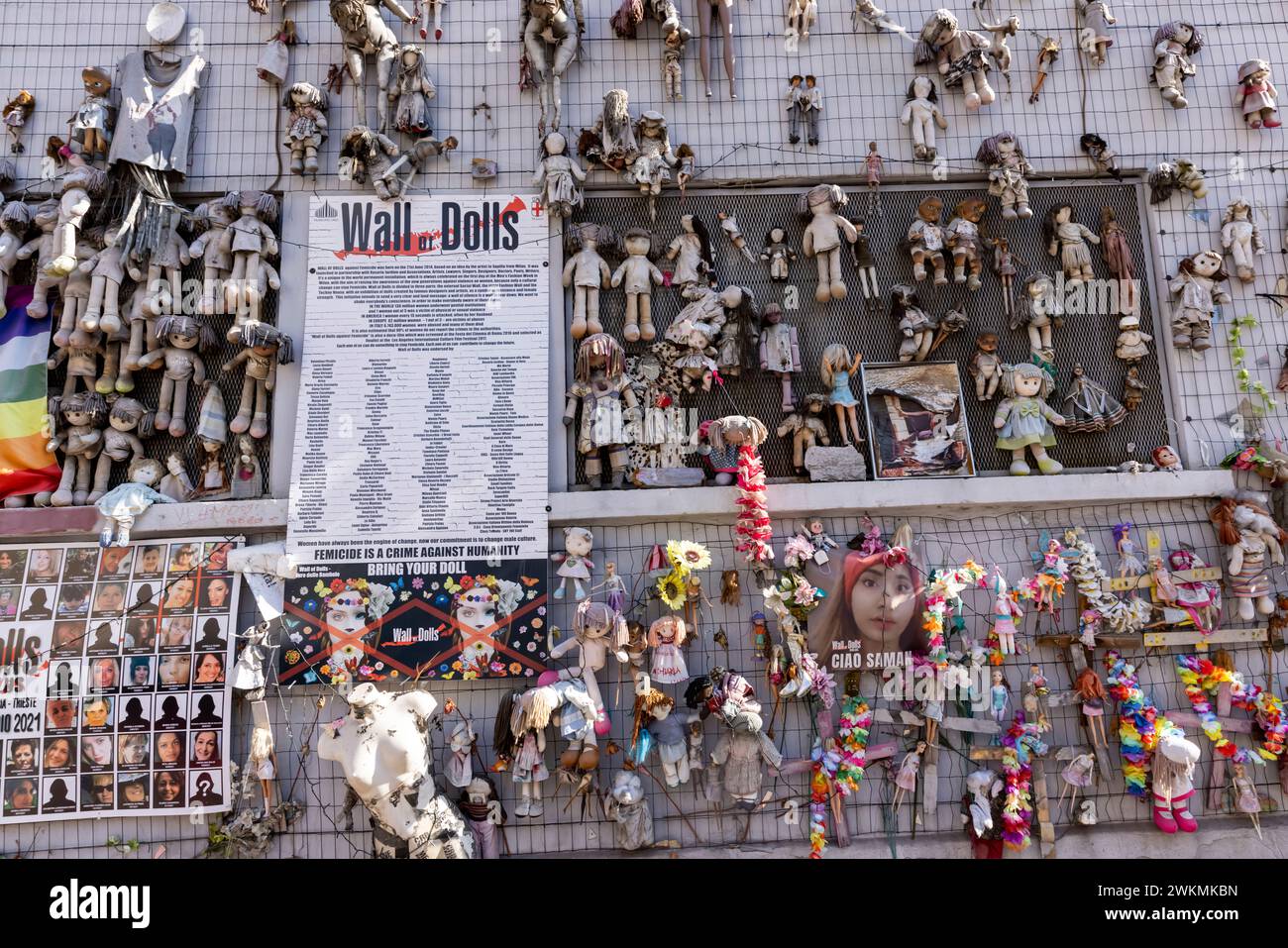 The Wall of Dolls in Milan is a permanent installation in Milan against ...