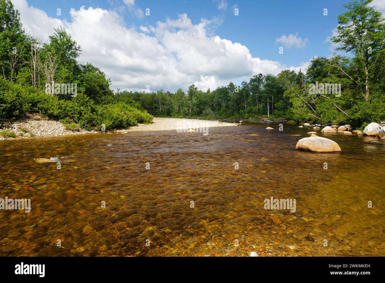 Riverbed of the Ammonoosuc River in Carroll, New Hampshire. Beginning ...