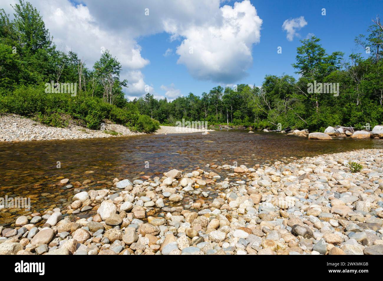 Riverbed of the Ammonoosuc River in Carroll, New Hampshire. Beginning ...