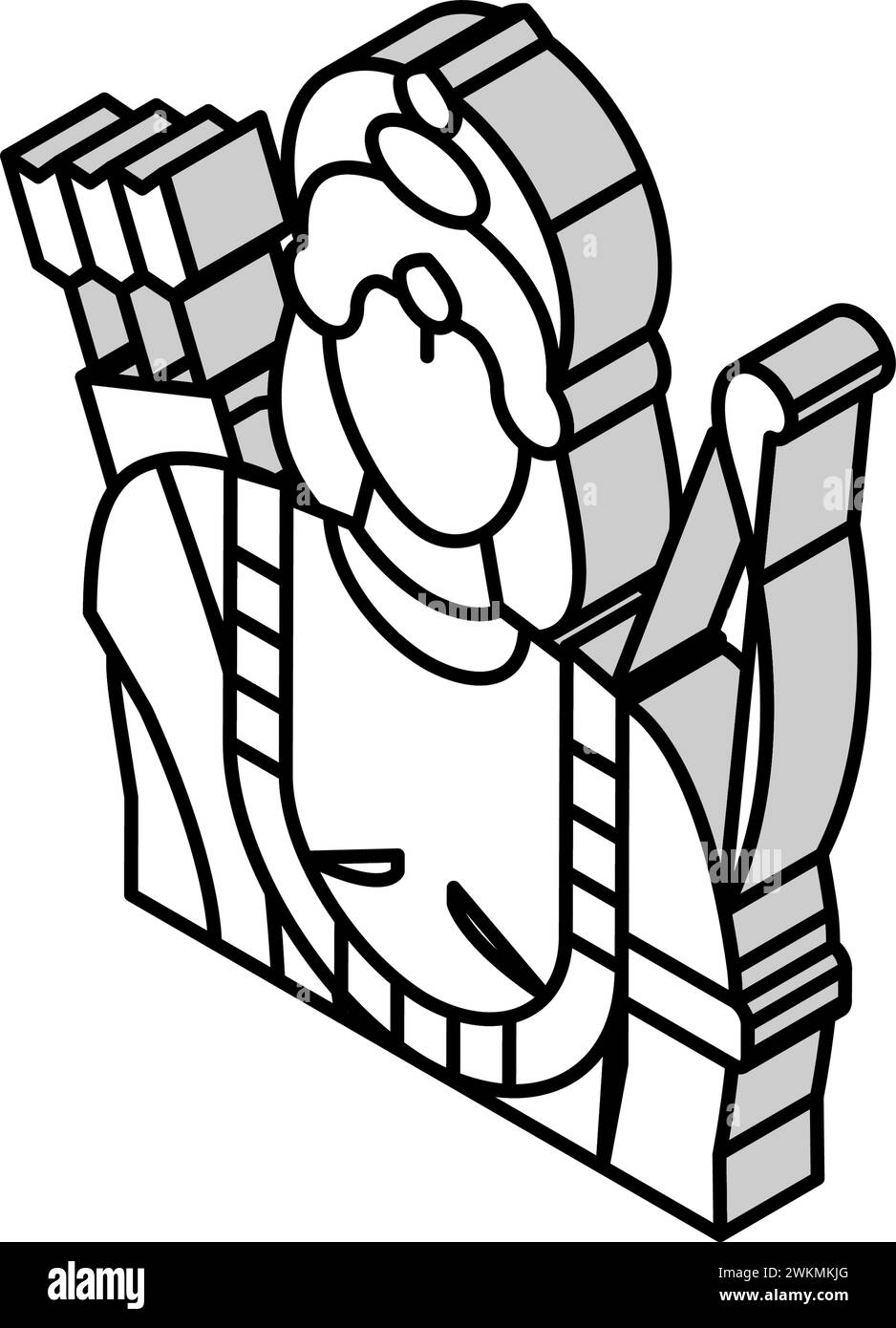 ram god indian isometric icon vector illustration Stock Vector Image ...