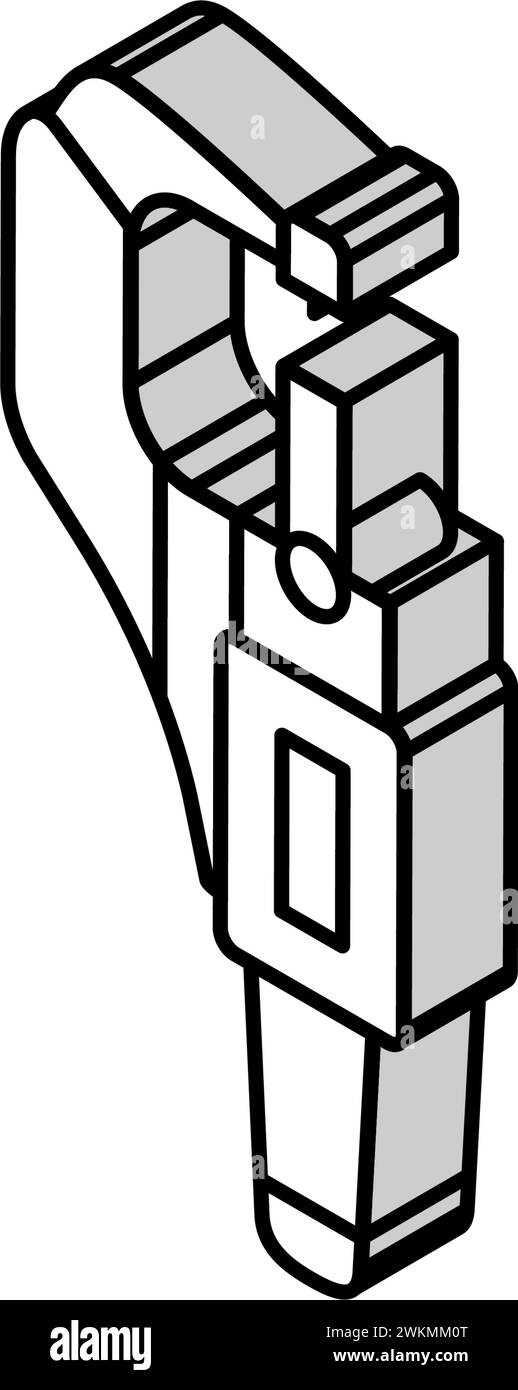 precision measuring manufacturing engineer isometric icon vector ...