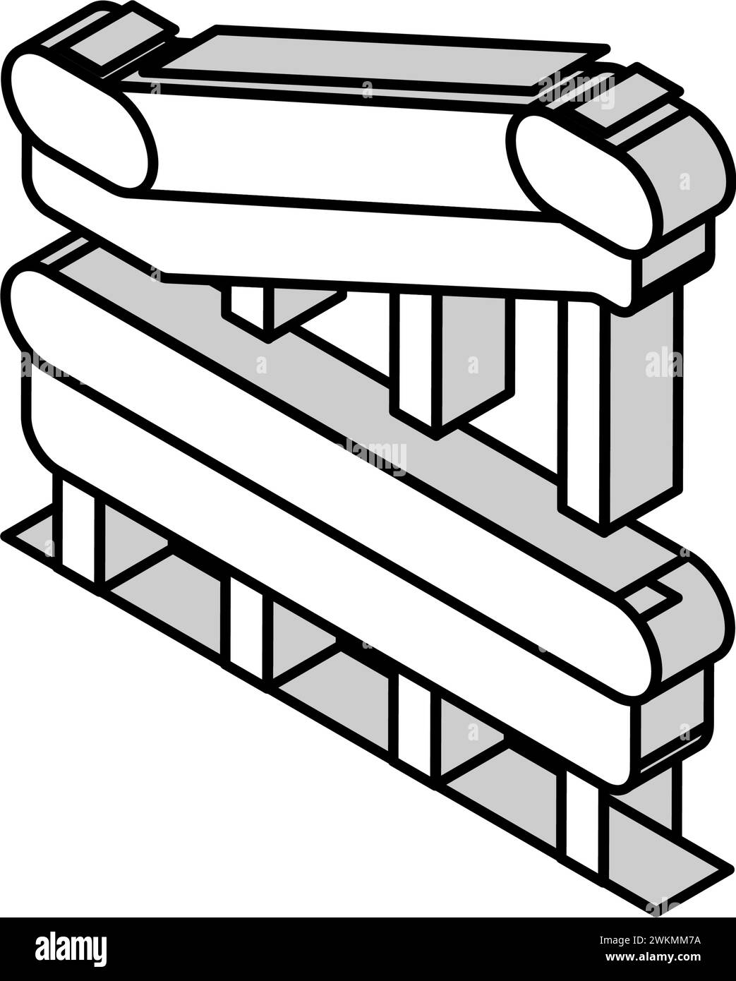 conveyor belt manufacturing engineer isometric icon vector illustration ...