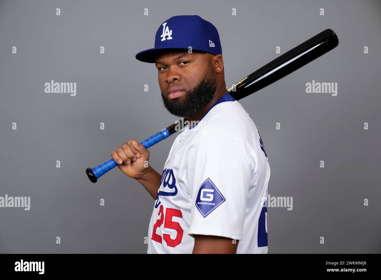 This is a 2024 photo of center fielder Manuel Margot of the Los Angeles ...