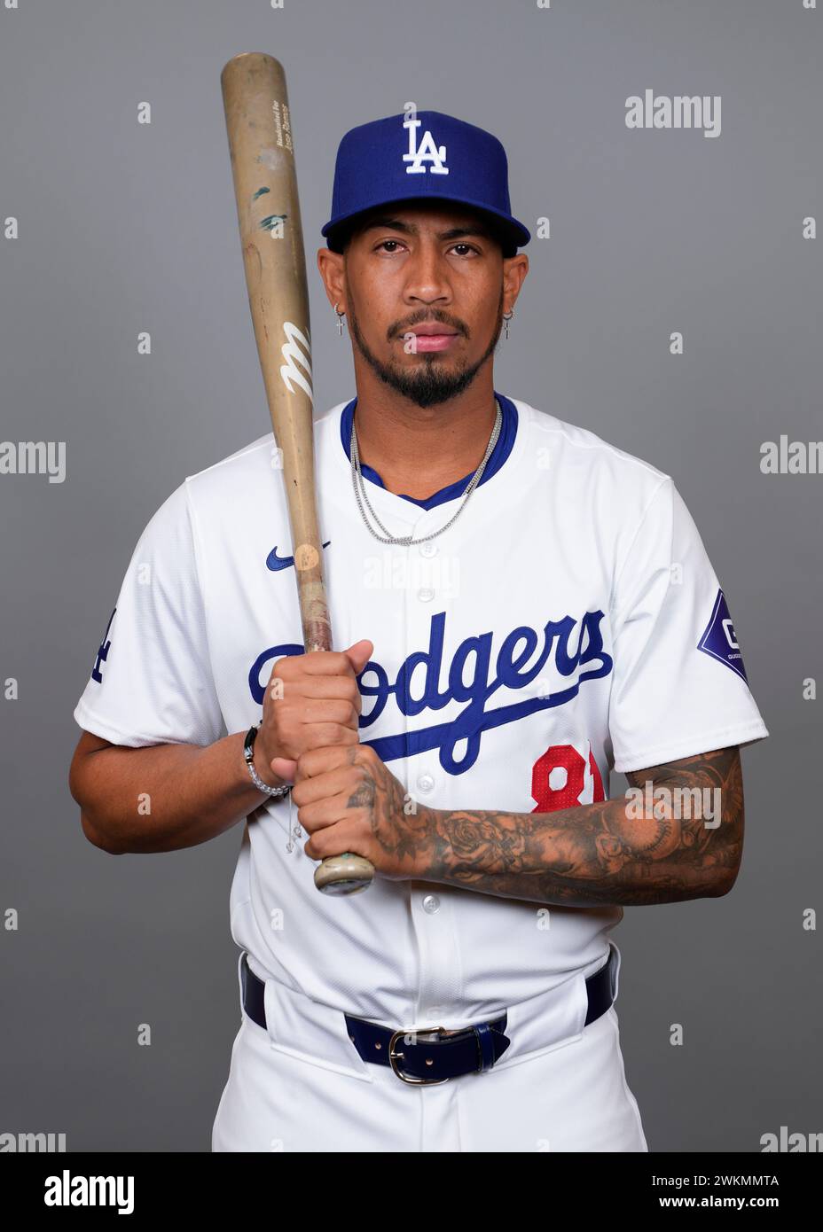 This is a 2024 photo of outfielder Jose Ramos of the Los Angeles ...