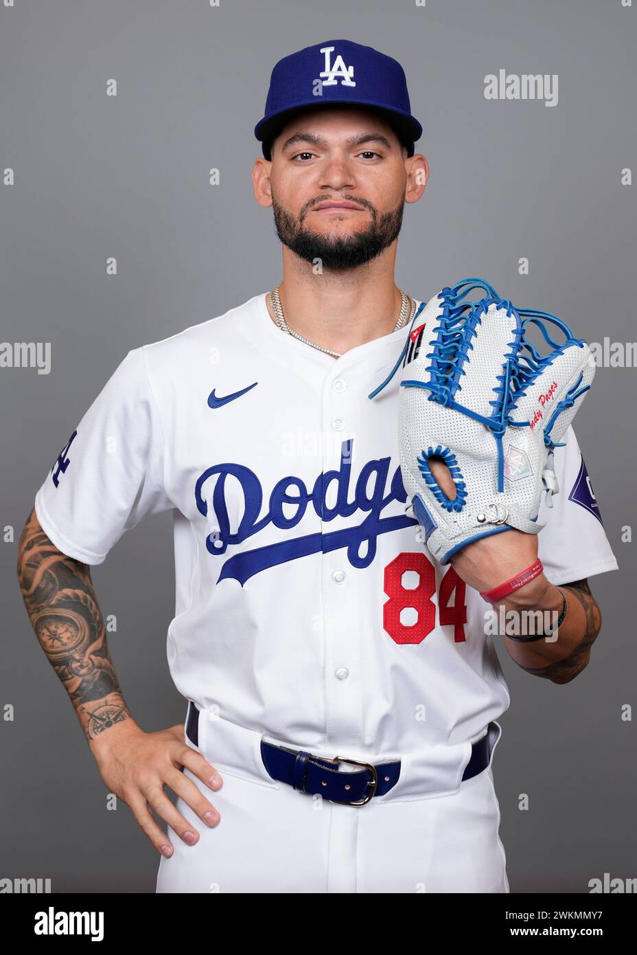 This is a 2024 photo of right fielder Andy Pages of the Los Angeles ...