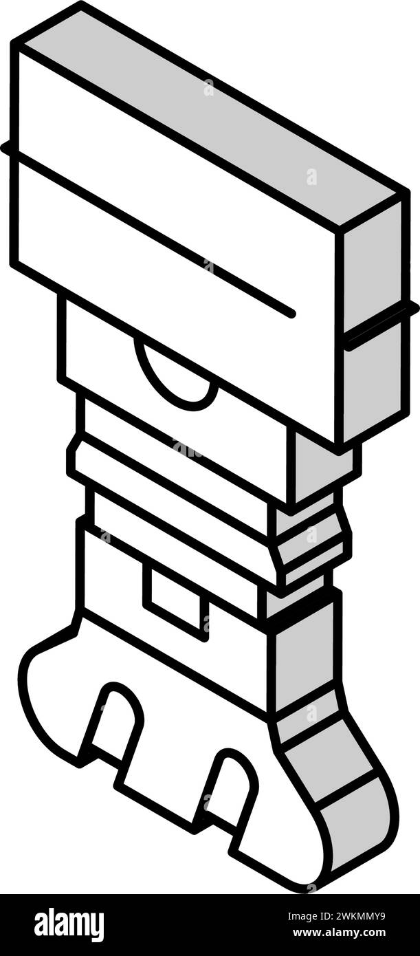 machine tooling mechanical engineer isometric icon vector illustration ...