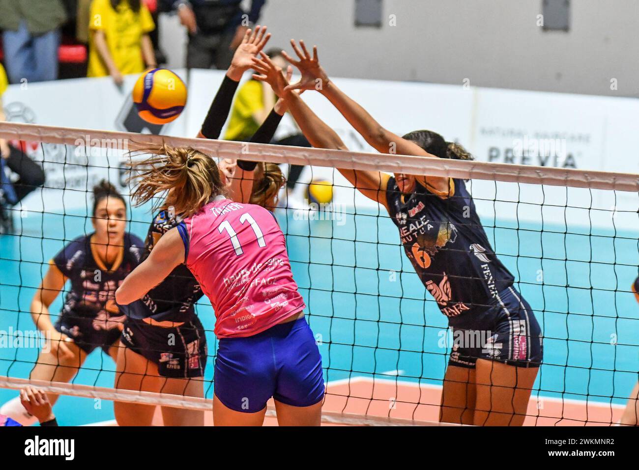 Turin, Italy. 21st Feb, 2024. Emily Thater of Paris SC in action during ...