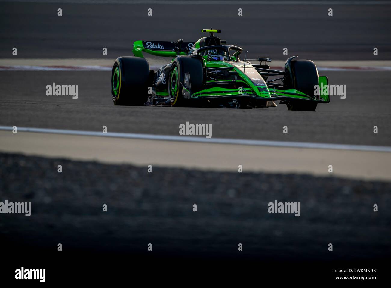 Sakhir, Bahrain, February 21, Zhou Guanyu, from China competes for ...
