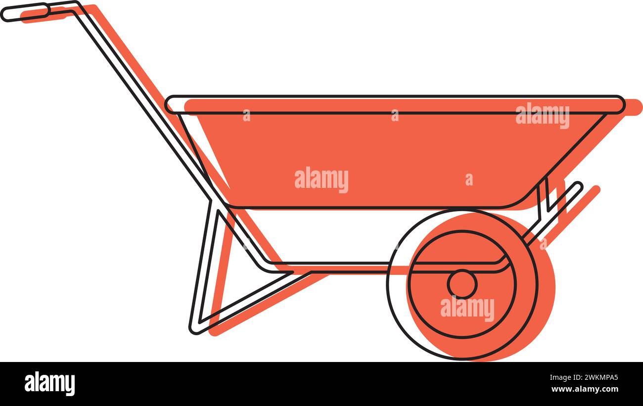 Colored wheelbarrow icon Vector illustration Stock Vector Image & Art ...