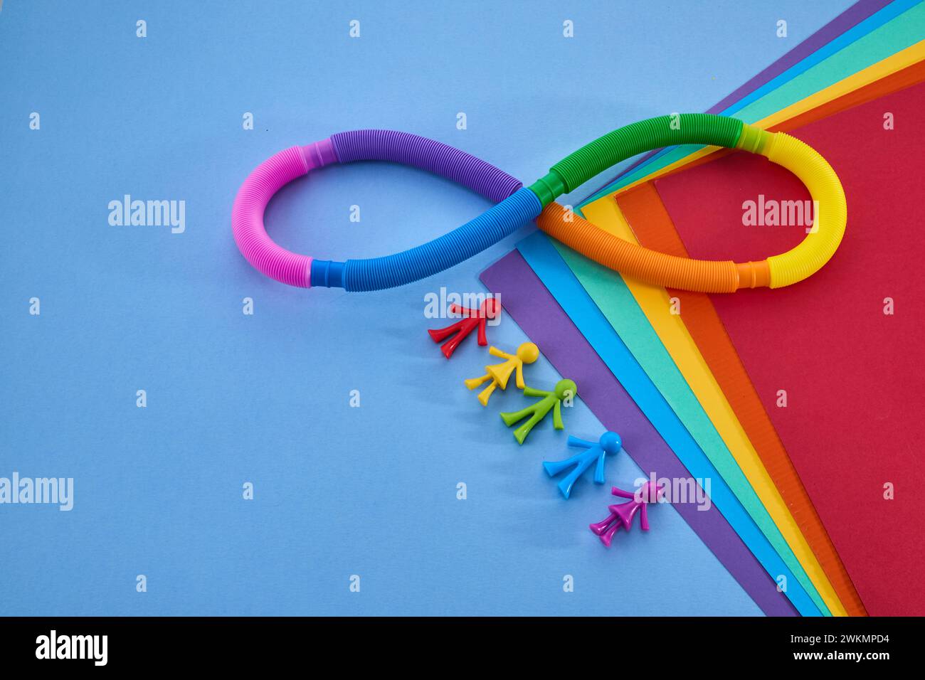 Autistic rainbow eight infinity symbol. Autism awareness day symbol ...