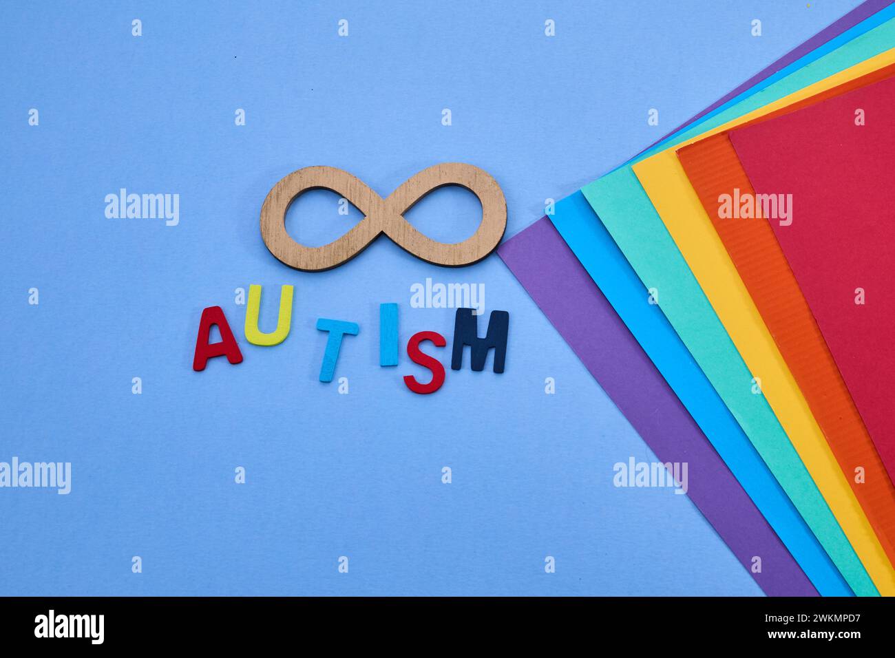 Gold Autism Infinity Sign Symbol. Autism awareness day Stock Photo - Alamy