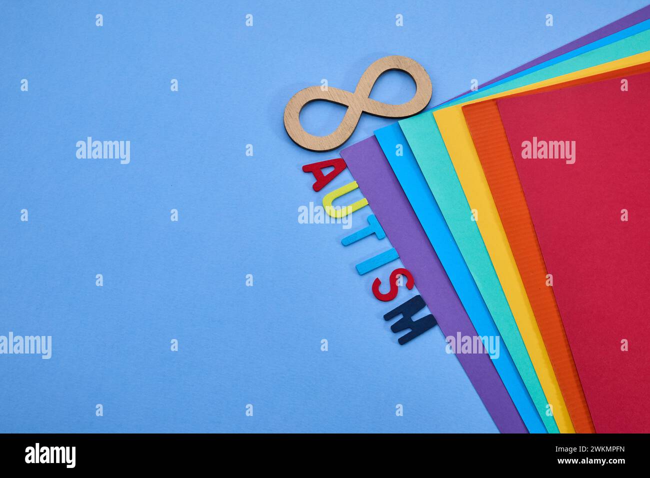 Gold Autism Infinity Sign Symbol. Autism awareness day Stock Photo - Alamy