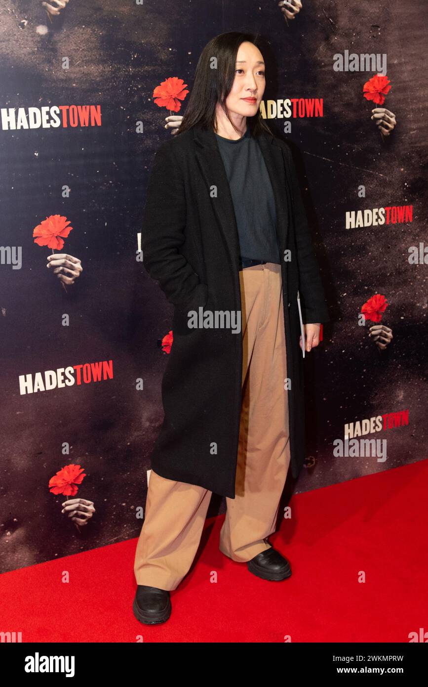 London, 21 February 2024, Hadestown Opening Night, Gabby Wong arriving ...