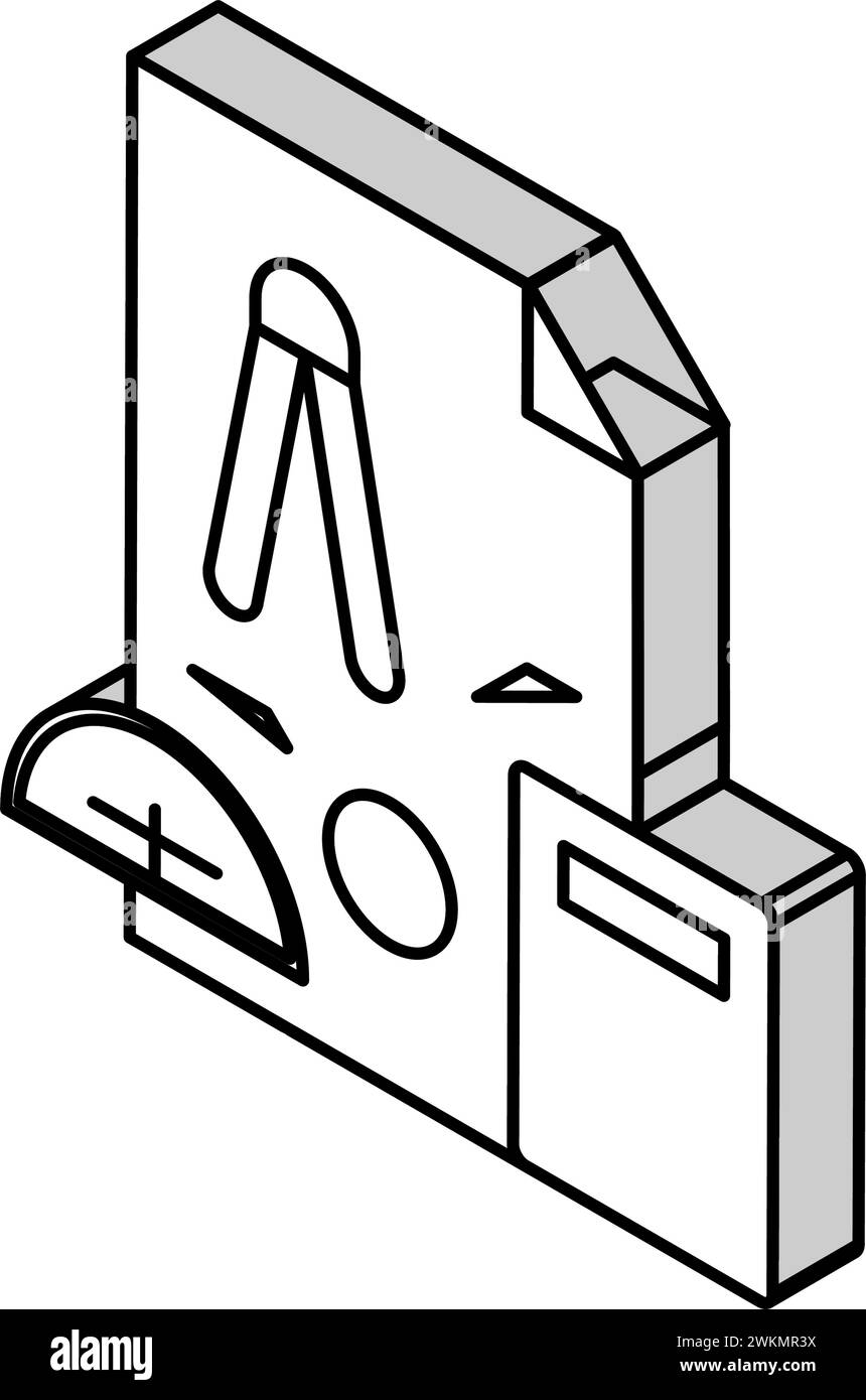 precision drafting architectural drafter isometric icon vector ...