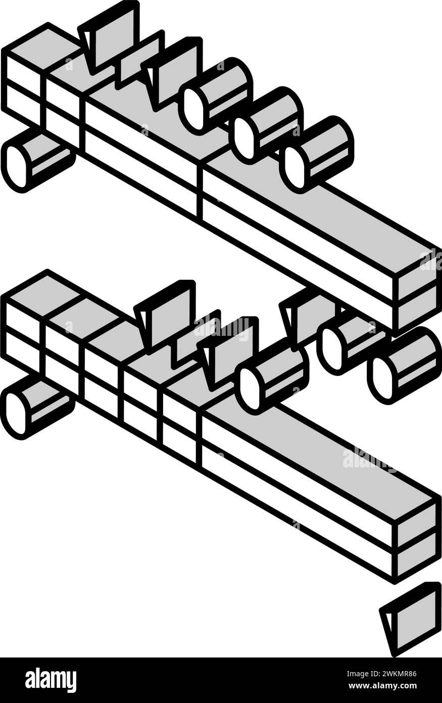 architectural scale drafter isometric icon vector illustration Stock ...