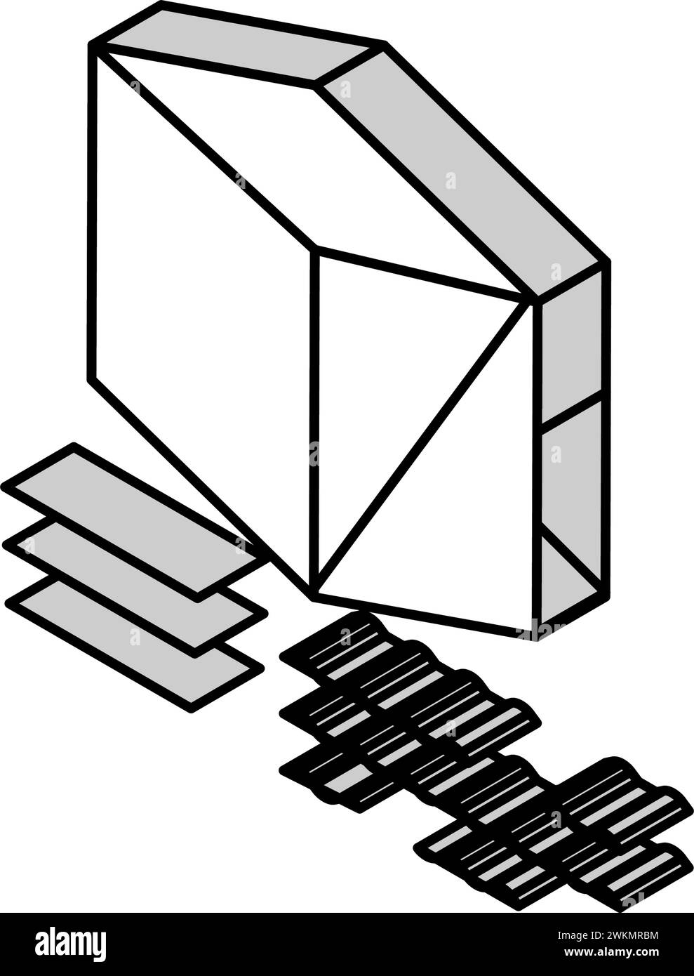 line weights architectural drafter isometric icon vector illustration ...