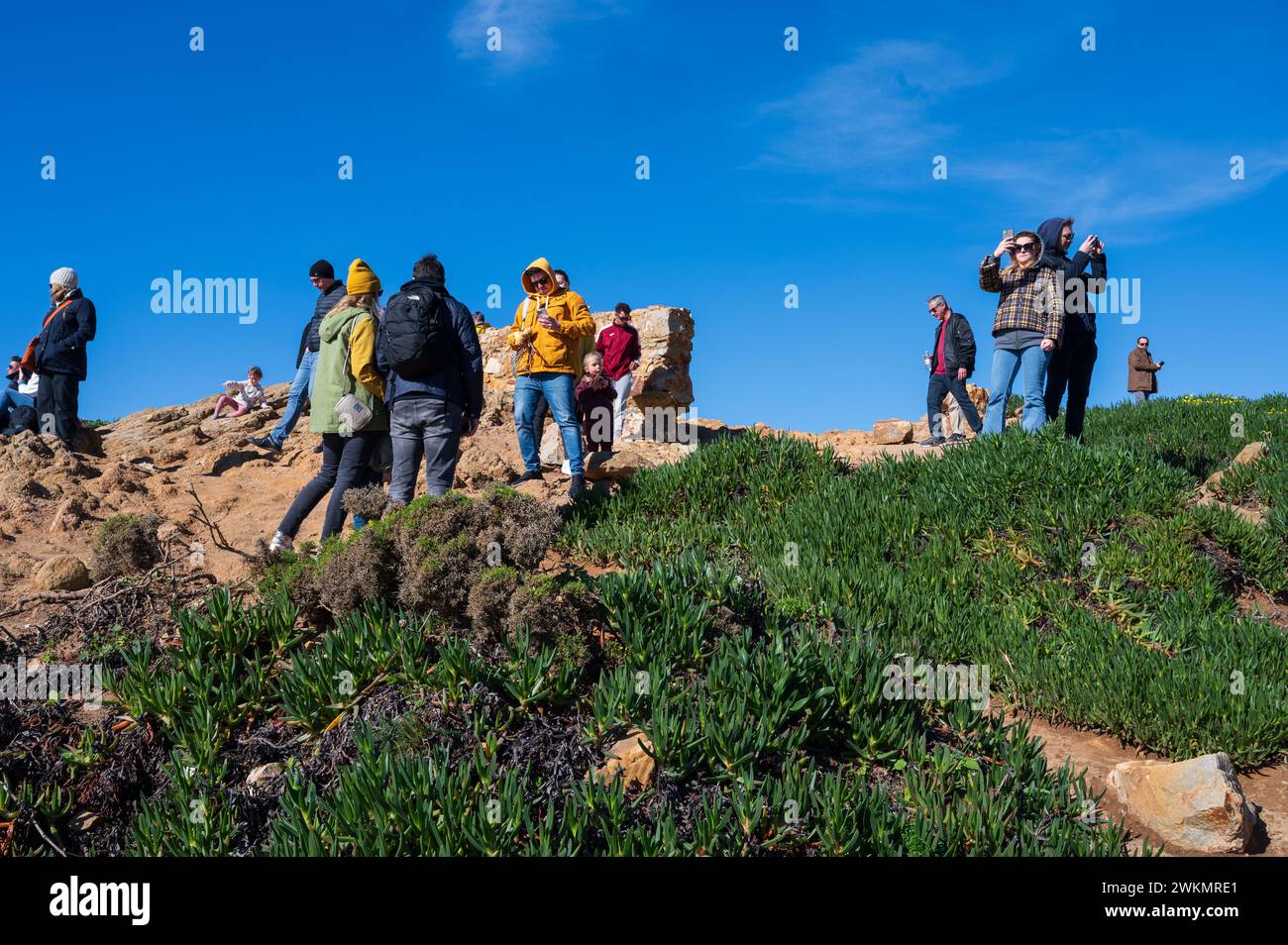 Cabo da Roca or Cape Roca, which forms the westernmost point of the ...