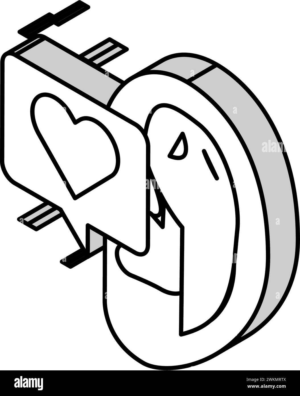 hearing health audiologist doctor isometric icon vector illustration ...