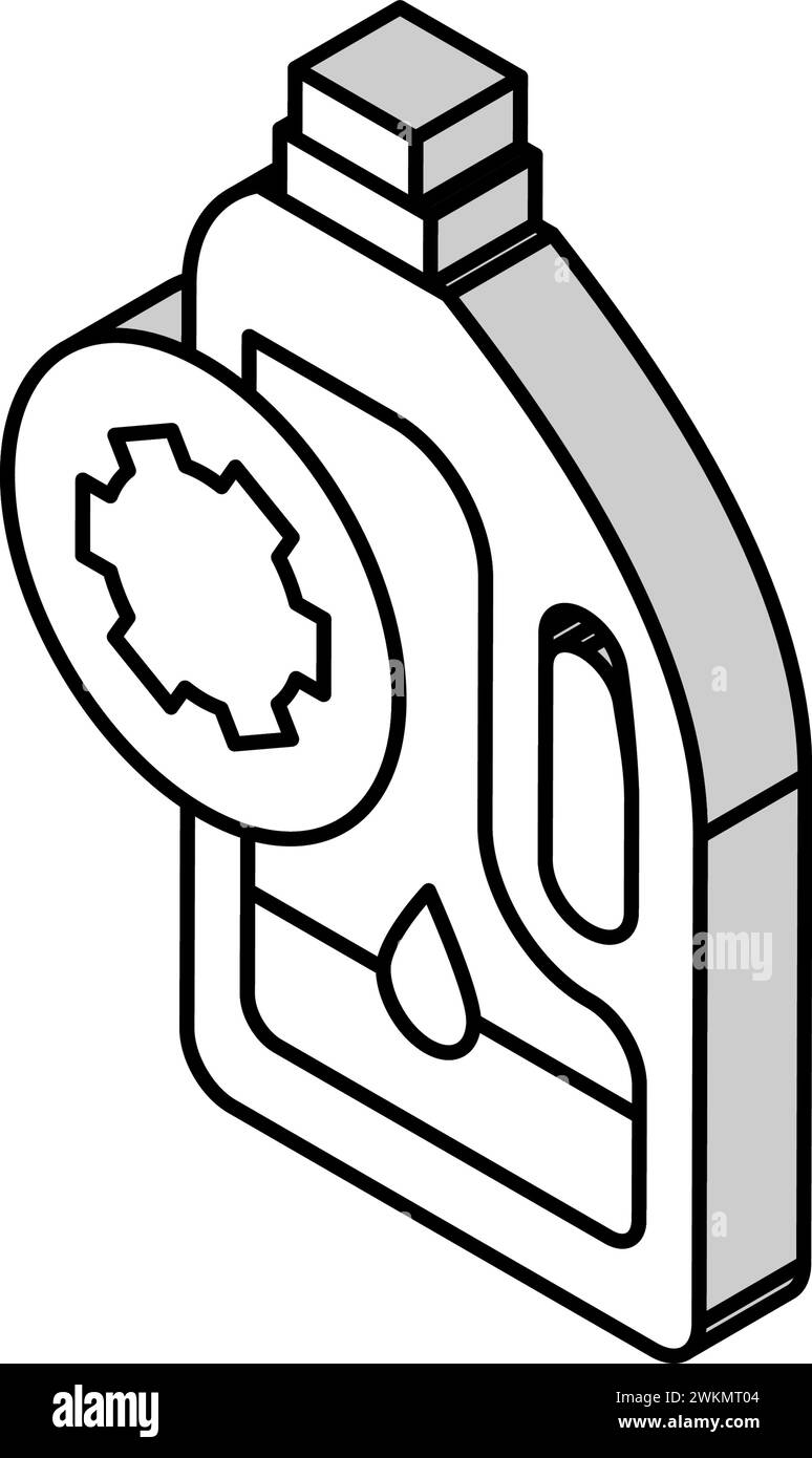 oil change car mechanic isometric icon vector illustration Stock Vector ...