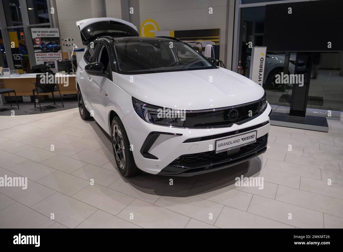 new white Opel Grandland Plug-in Hybrid car Opel Automobile GmbH ...