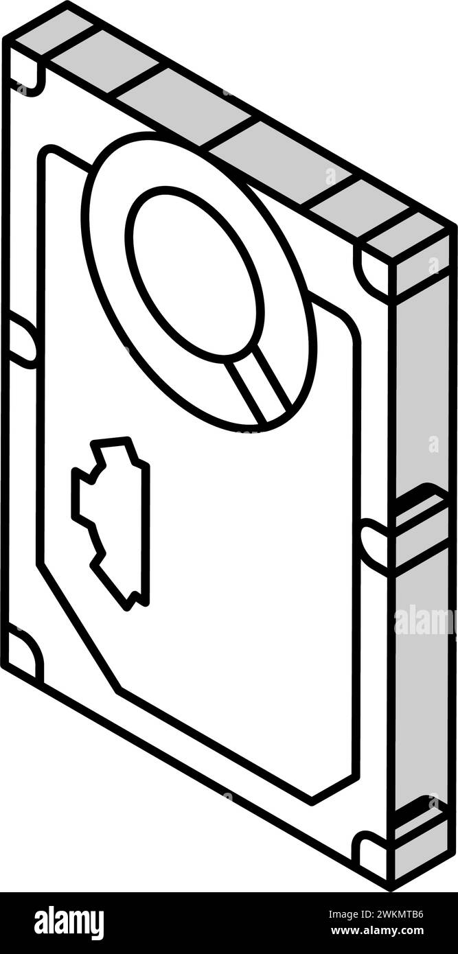 hardware diagnosis repair computer isometric icon vector illustration ...