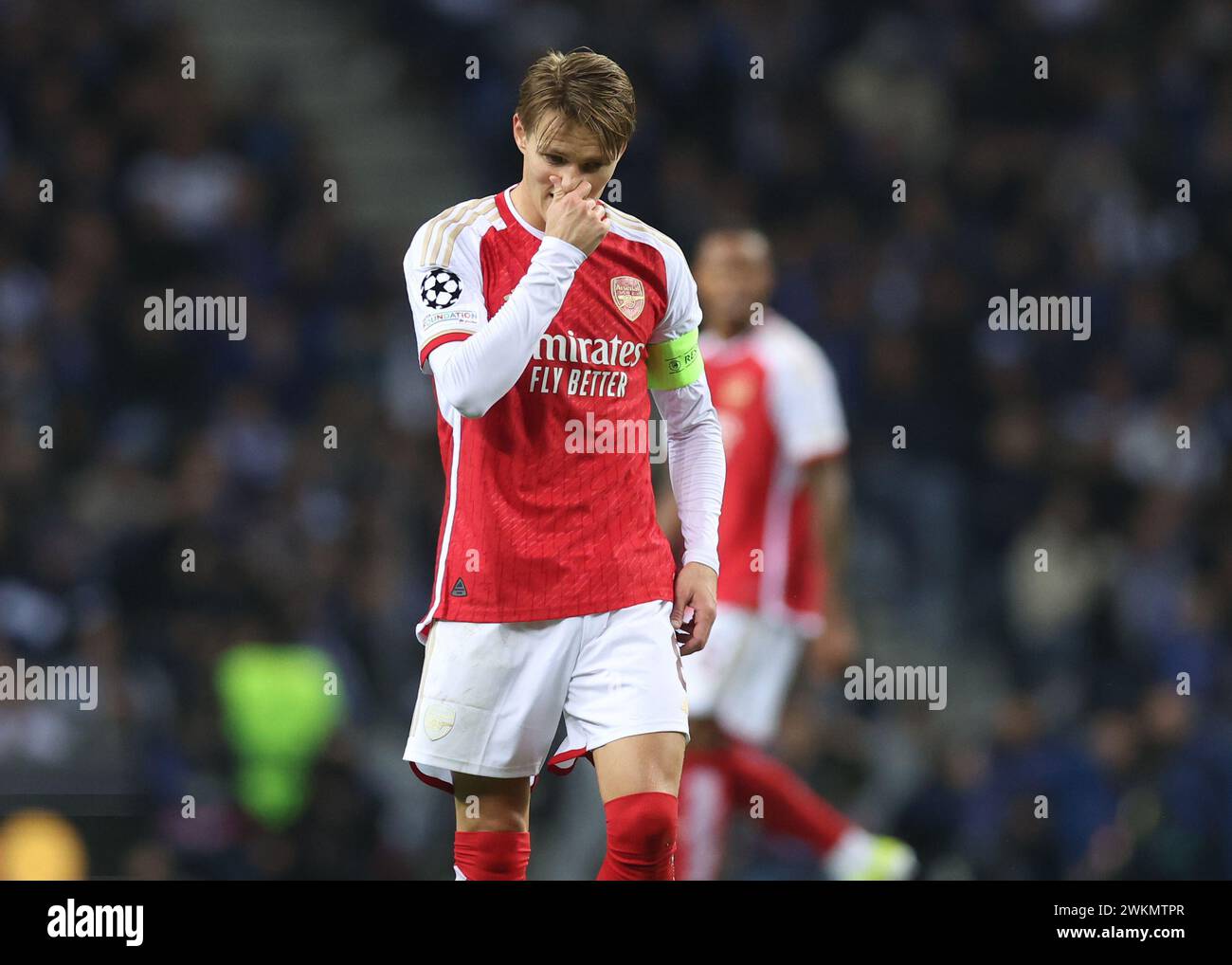 Porto, Portugal. 21st Feb, 2024. Martin Odegaard of Arsenal ...