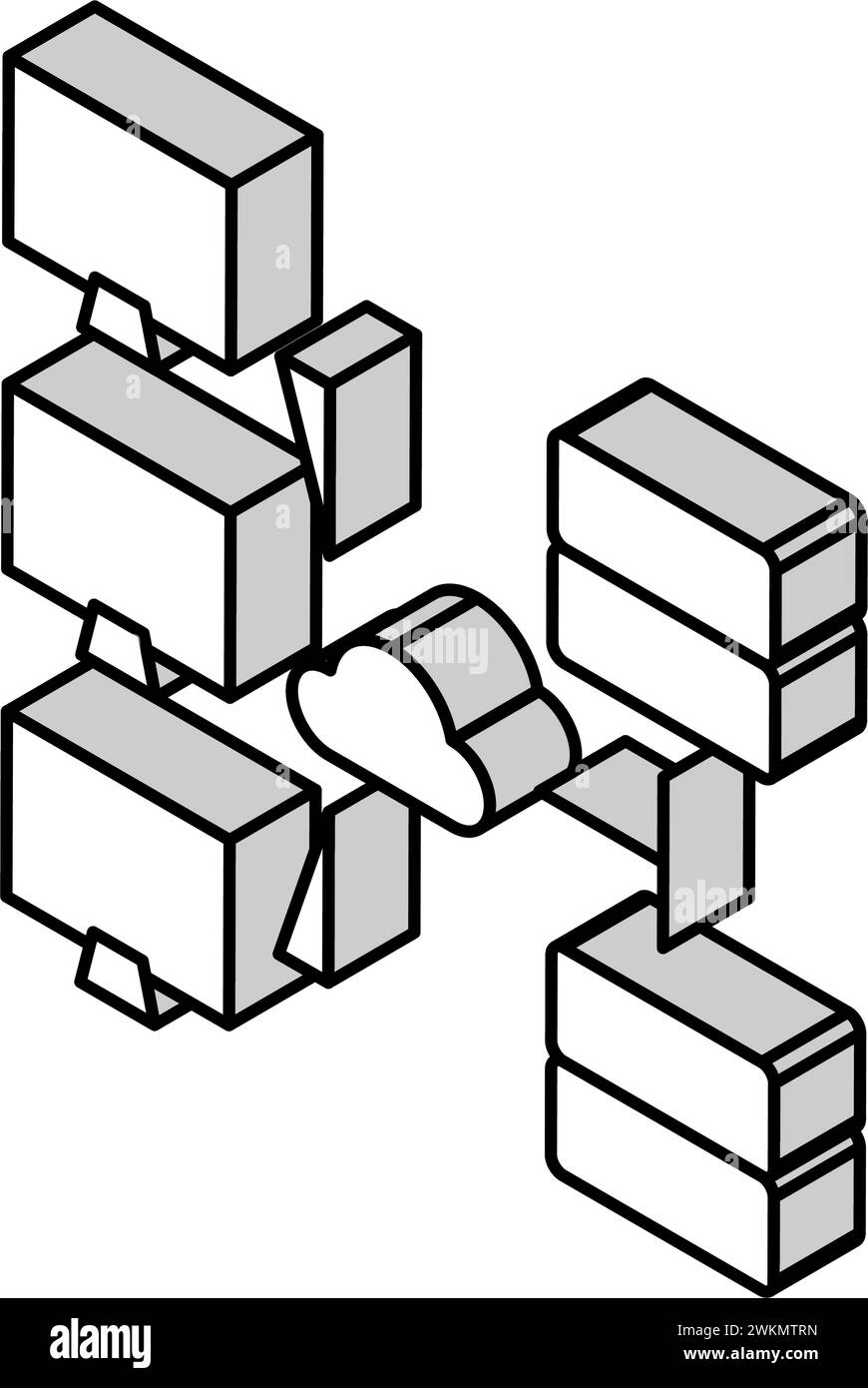 network configuration repair computer isometric icon vector ... network configuration repair computer isometric icon vector ...