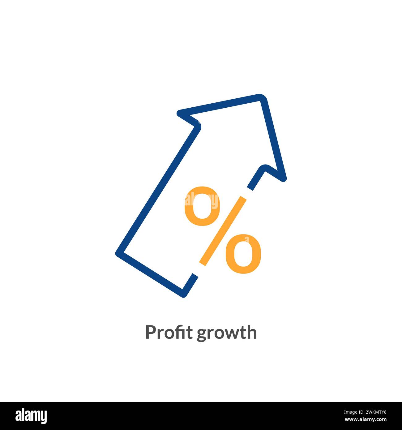 Profit growth icon chart arrow. Profit up success business icon illustration Stock Vector Image ...