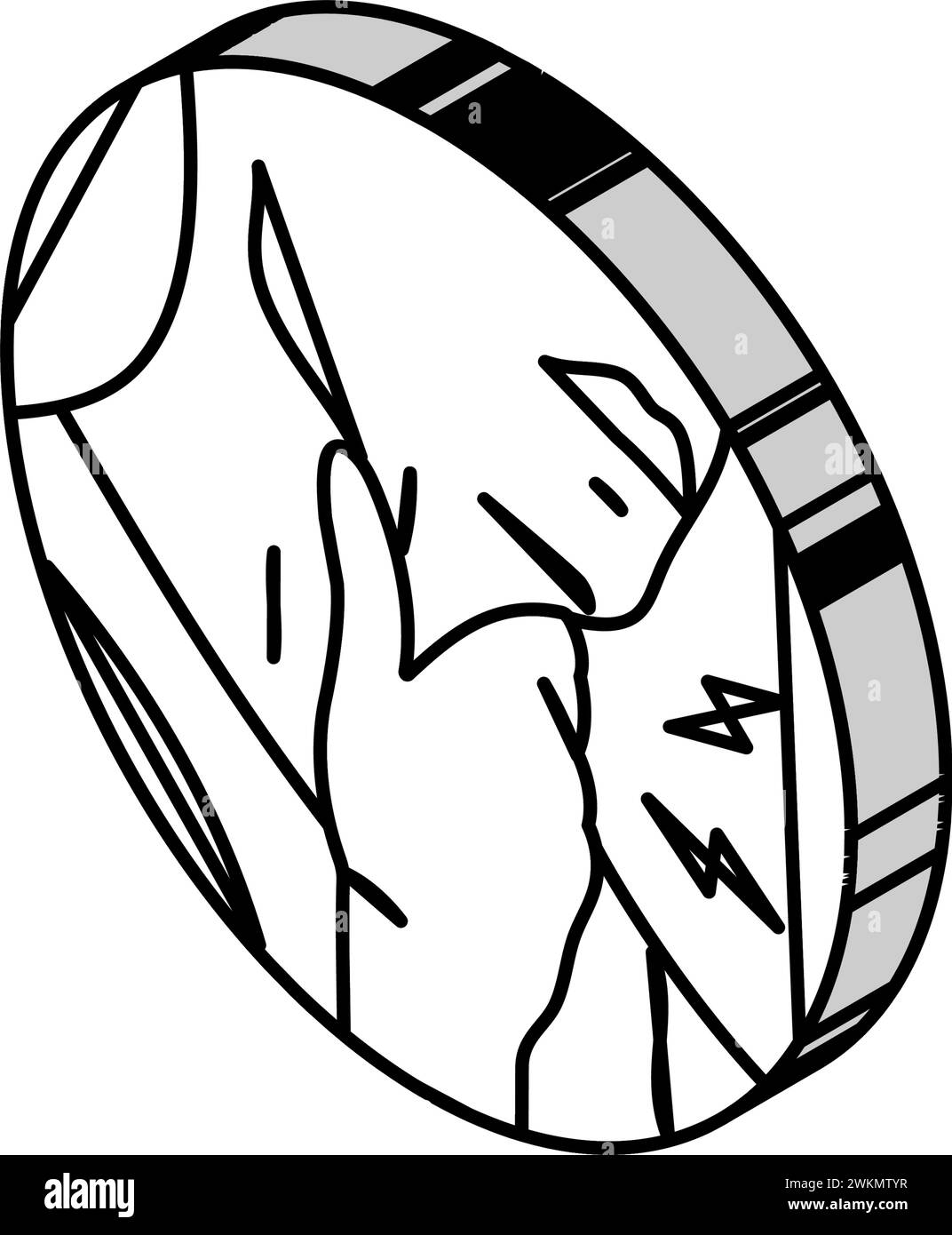 sore throat hoarseness disease symptom isometric icon vector ...