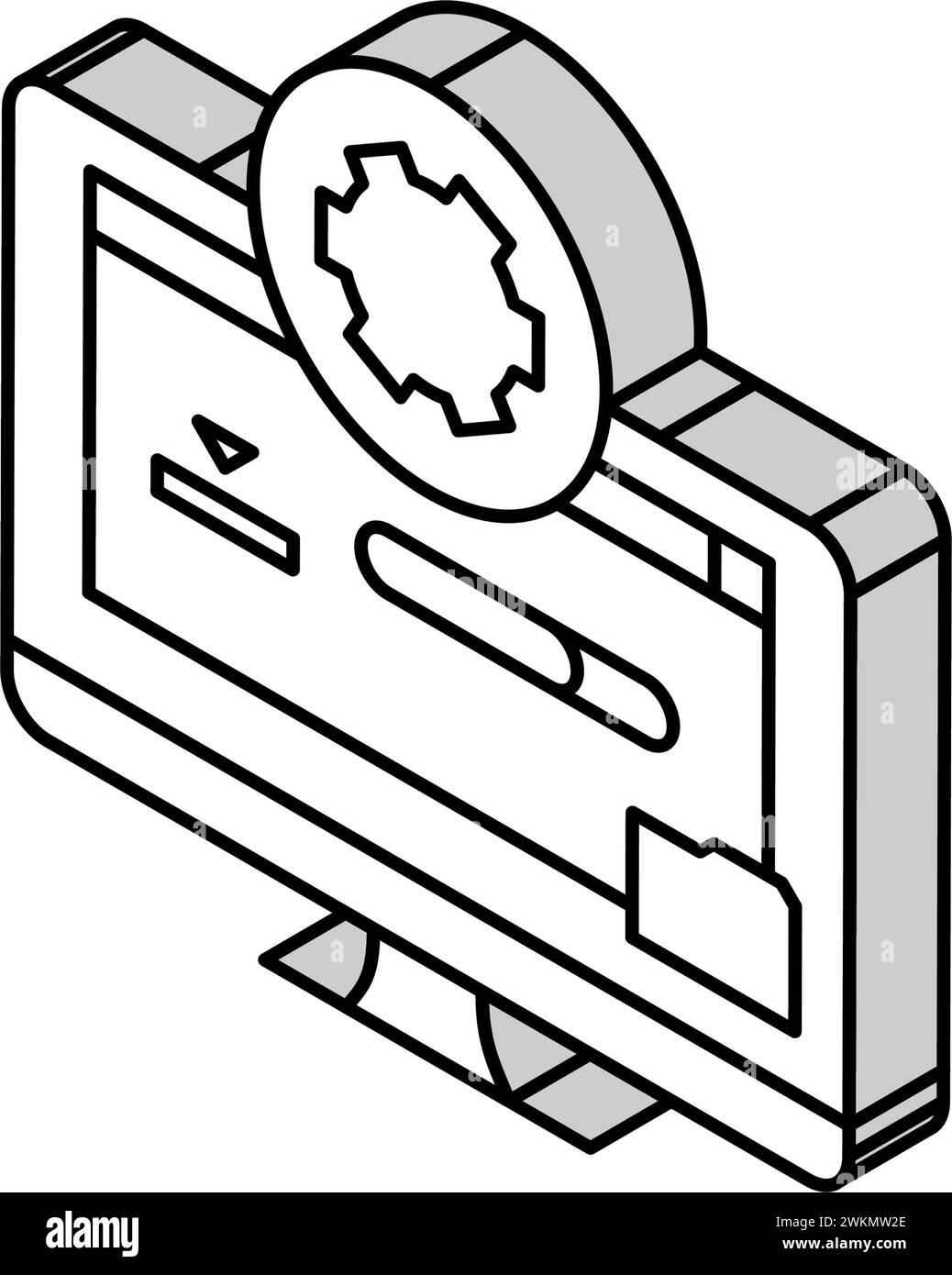 driver installation repair computer isometric icon vector illustration ...