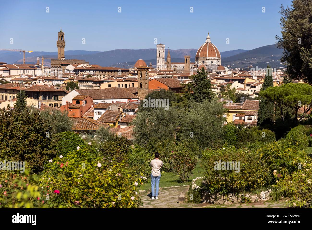 Descending from Piazzale Michelangelo that overlooks Florence is the ...