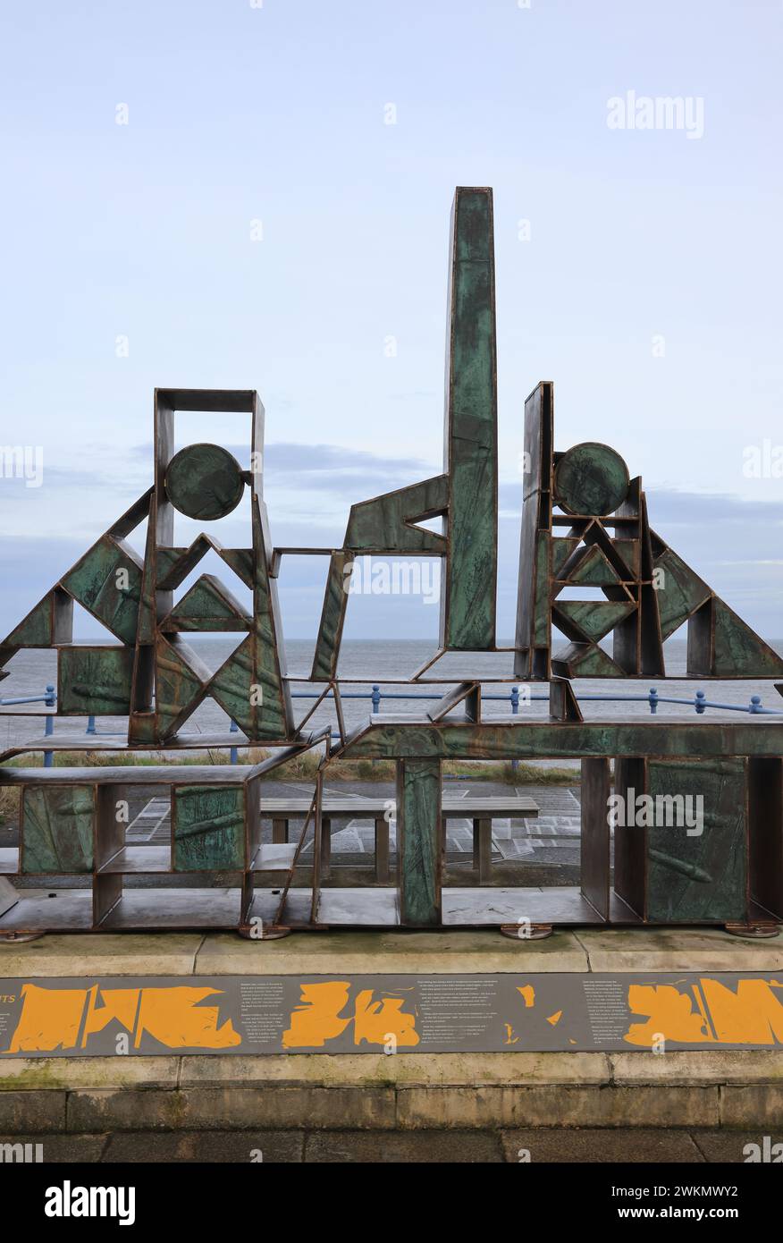 Sculpture commemorating the Vane Tempest coal colliery, which closed in ...