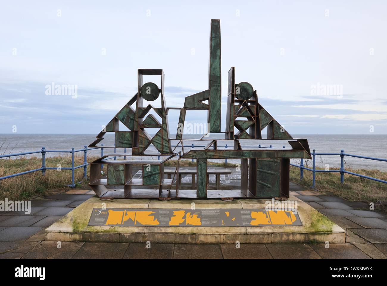 Sculpture commemorating the Vane Tempest coal colliery, which closed in ...