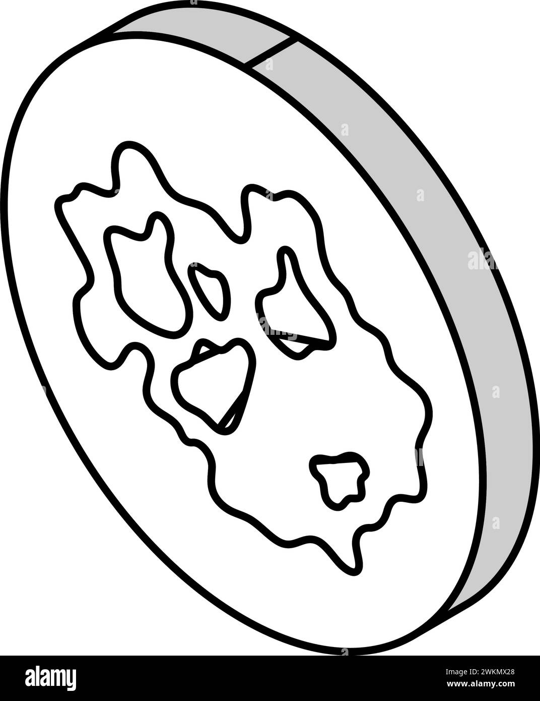 skin discoloration disease symptom isometric icon vector illustration ...