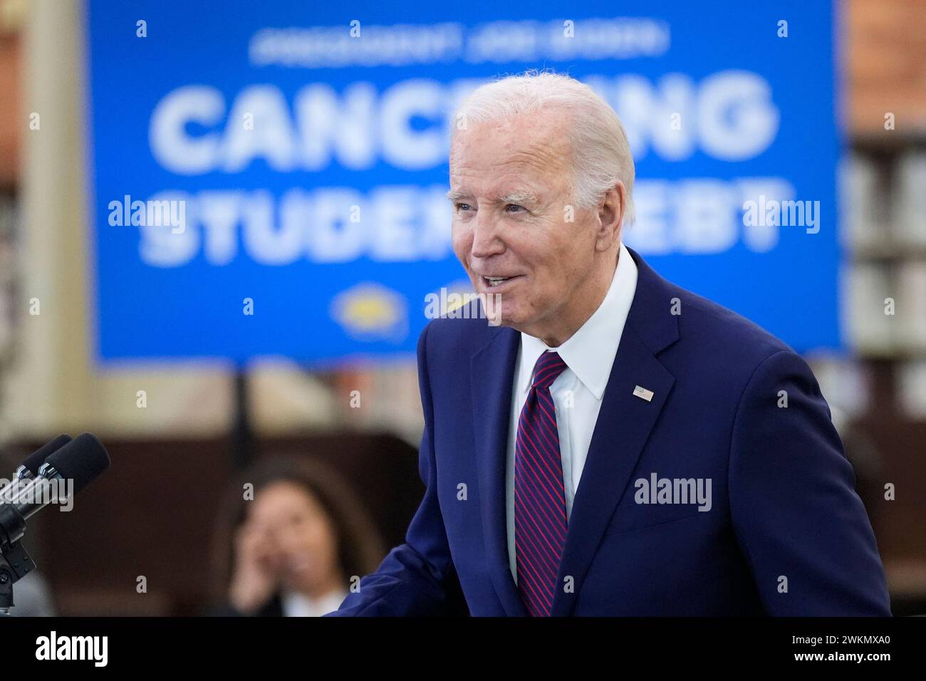 President Joe Biden speaks at Culver City Julian Dixon Library in ...