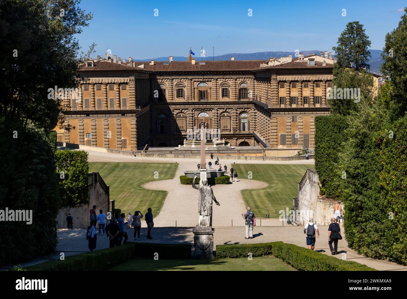 The Boboli Garden, south of the river Arno, draws visitors to the acres ...