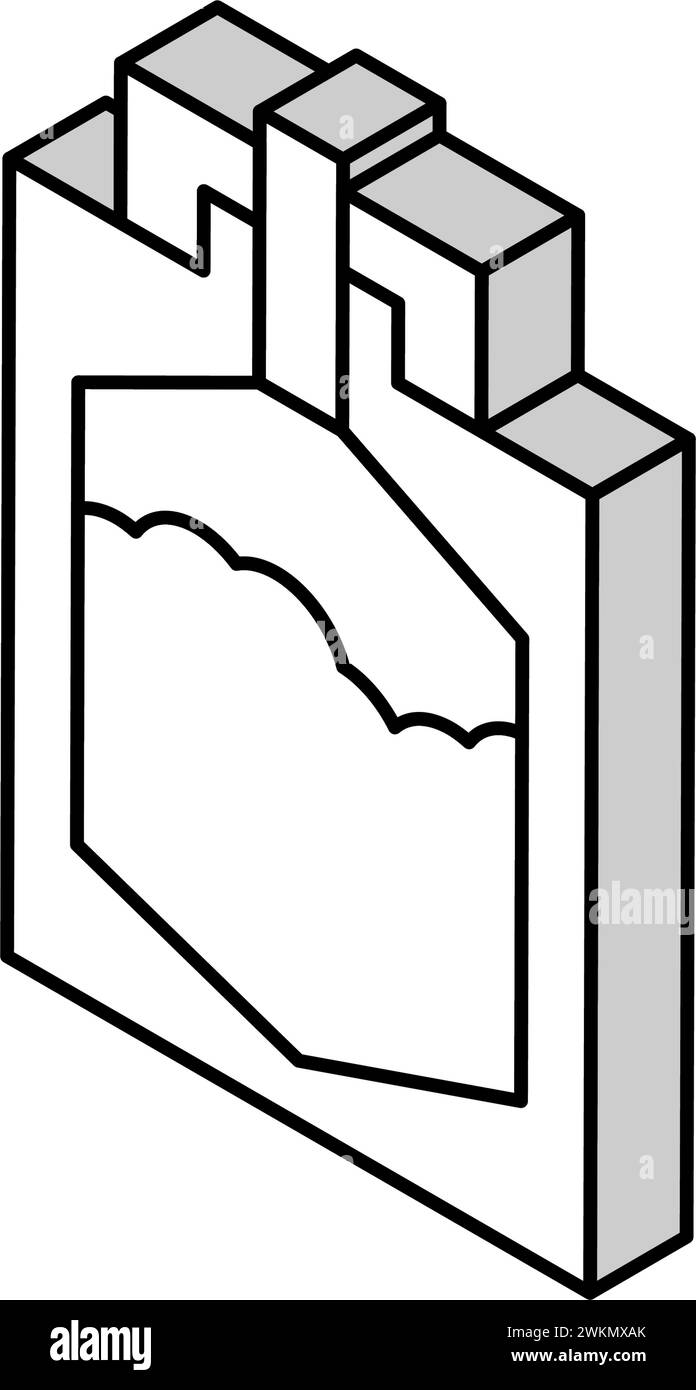 powder metallurgy materials engineering isometric icon vector ...