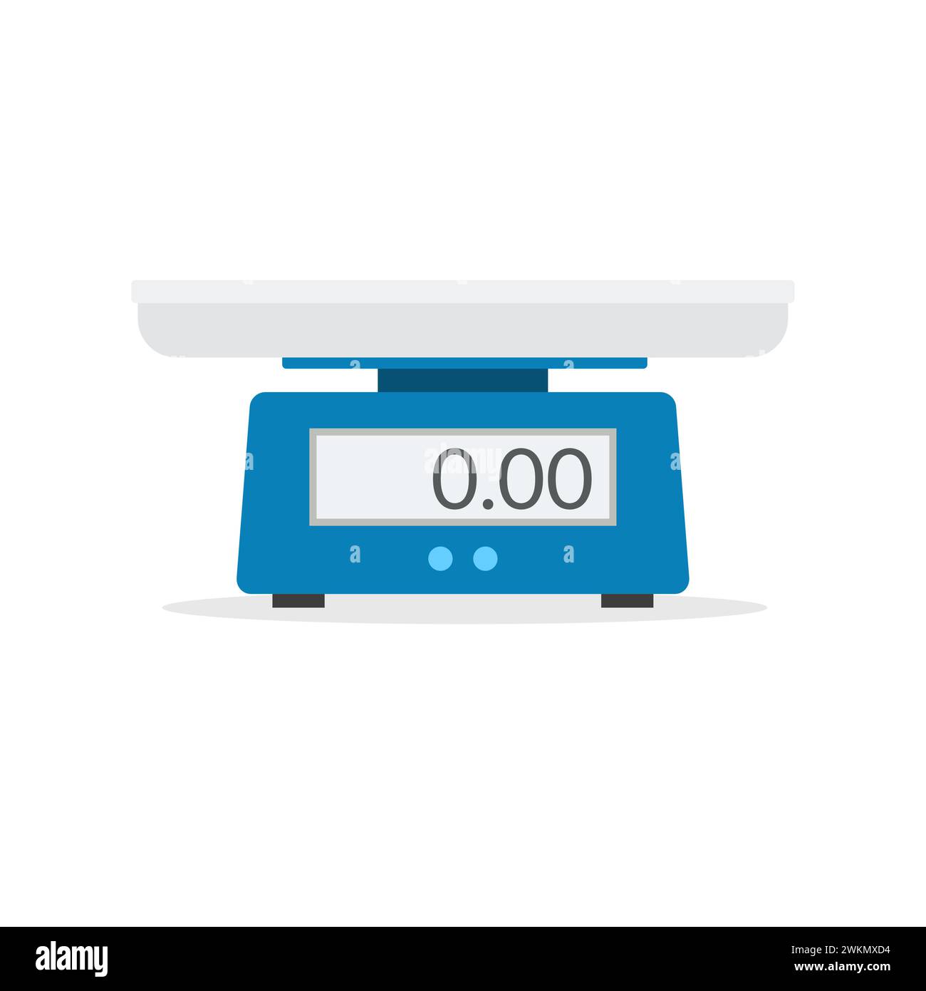 Domestic weigh scale food balance vector icon. Food weight kitchen ...
