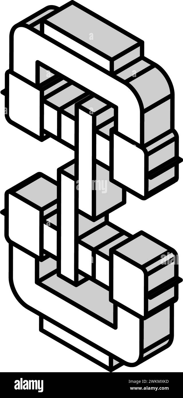 shear testing materials engineering isometric icon vector illustration ...