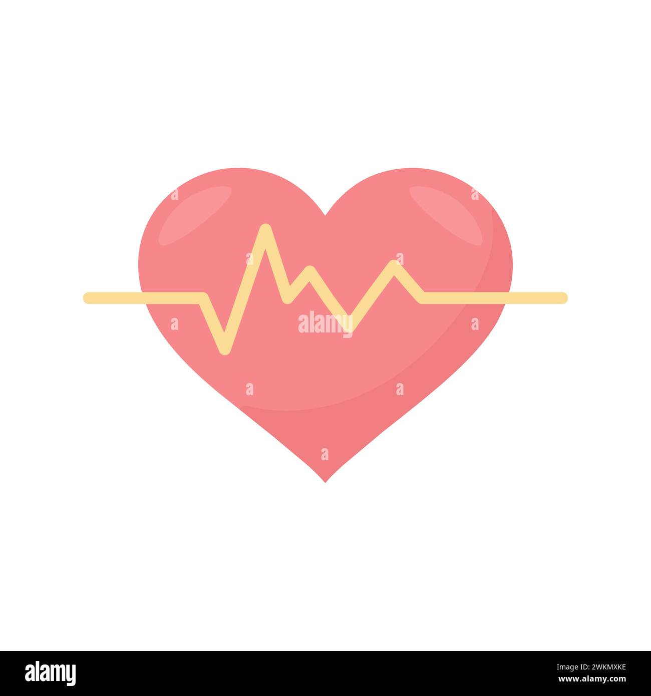 Heart with pulse, cardio, health and healthy lifestyle. vector Stock Vector Image & Art - Alamy