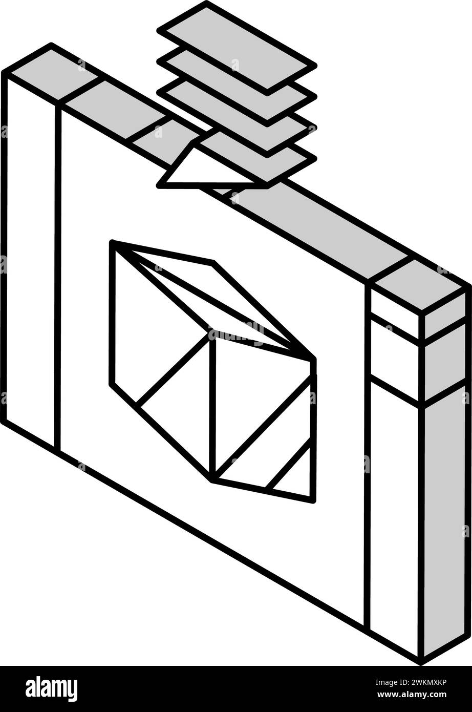 thermal analysis materials engineering isometric icon vector ...