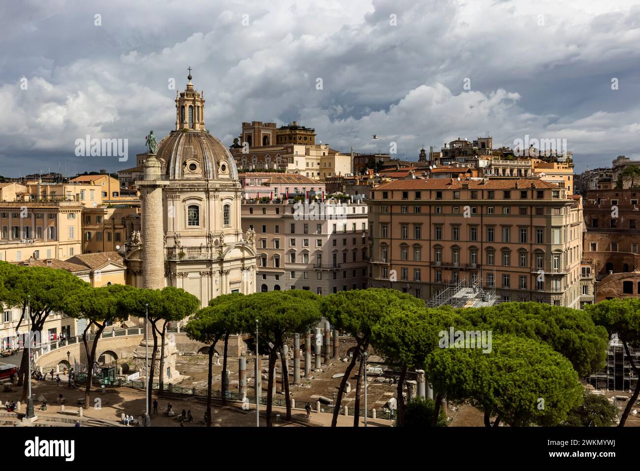 View of ruins and ancient Rome from the Victor Emmanuel II National ...
