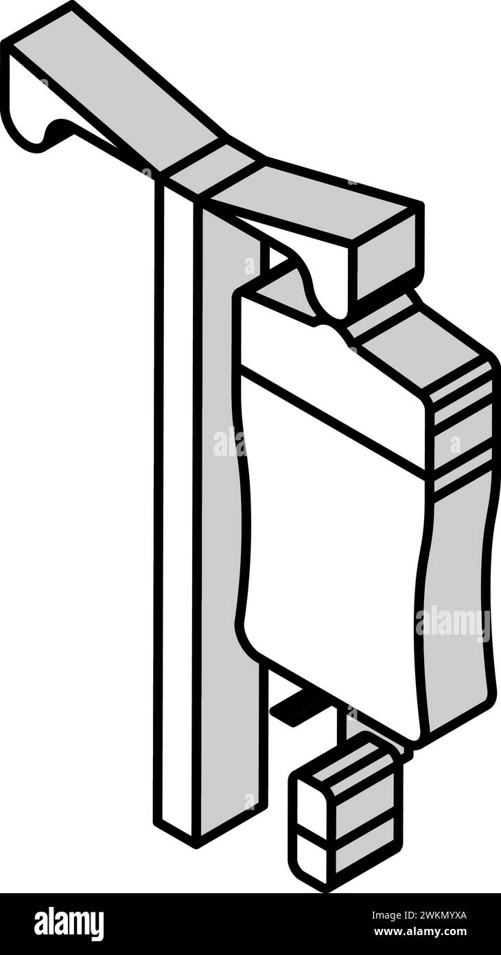 intravenous iv drip isometric icon vector illustration Stock Vector ...