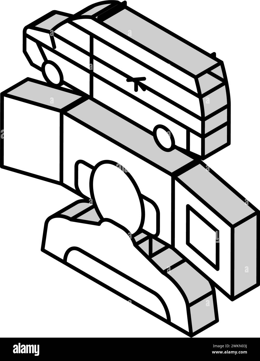 ambulance dispatch isometric icon vector illustration Stock Vector ...