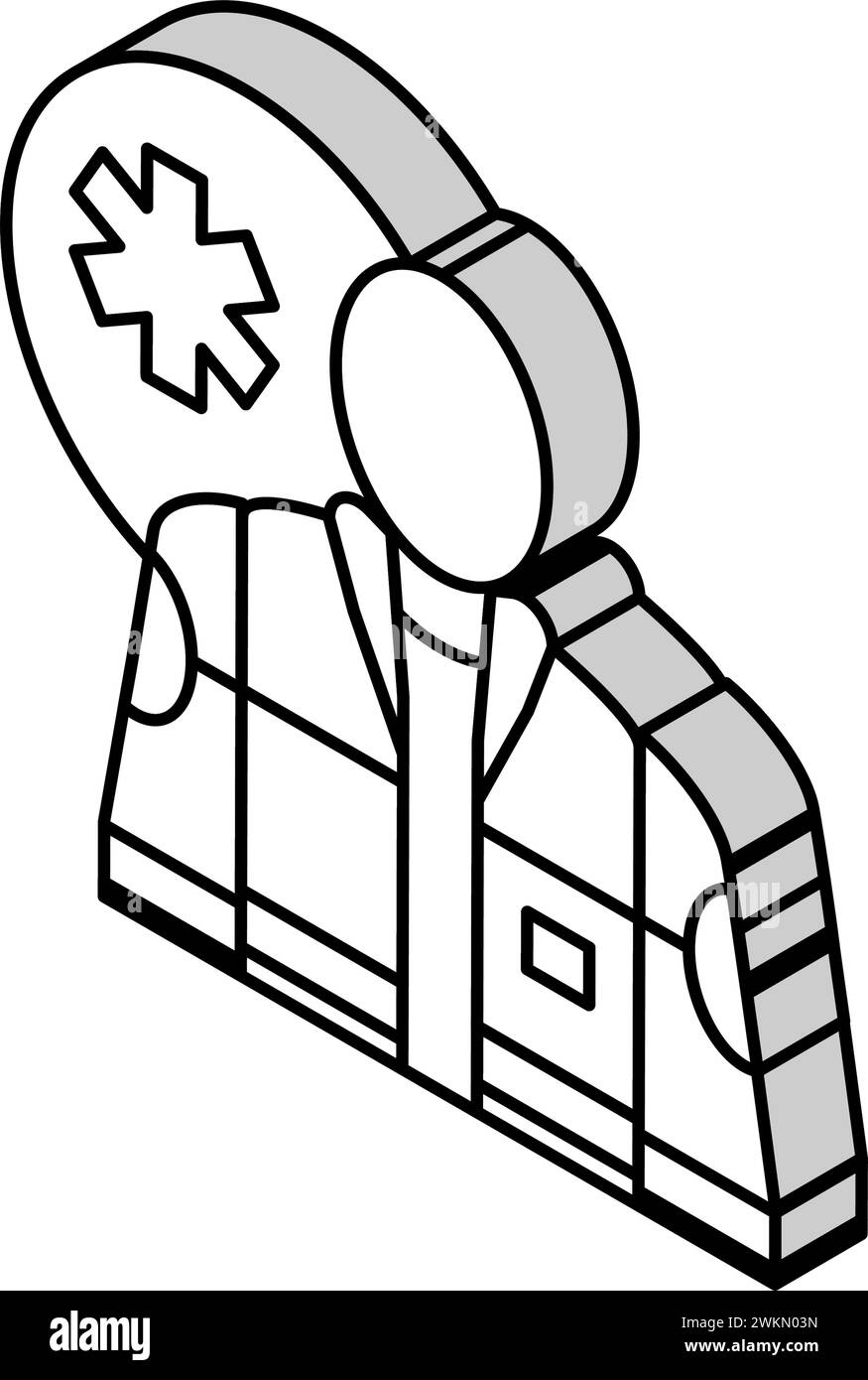 paramedic ambulance isometric icon vector illustration Stock Vector ...