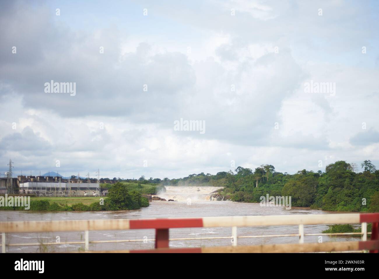 The Nachtigal waterfall and a hydroelectric power plant Stock Photo - Alamy