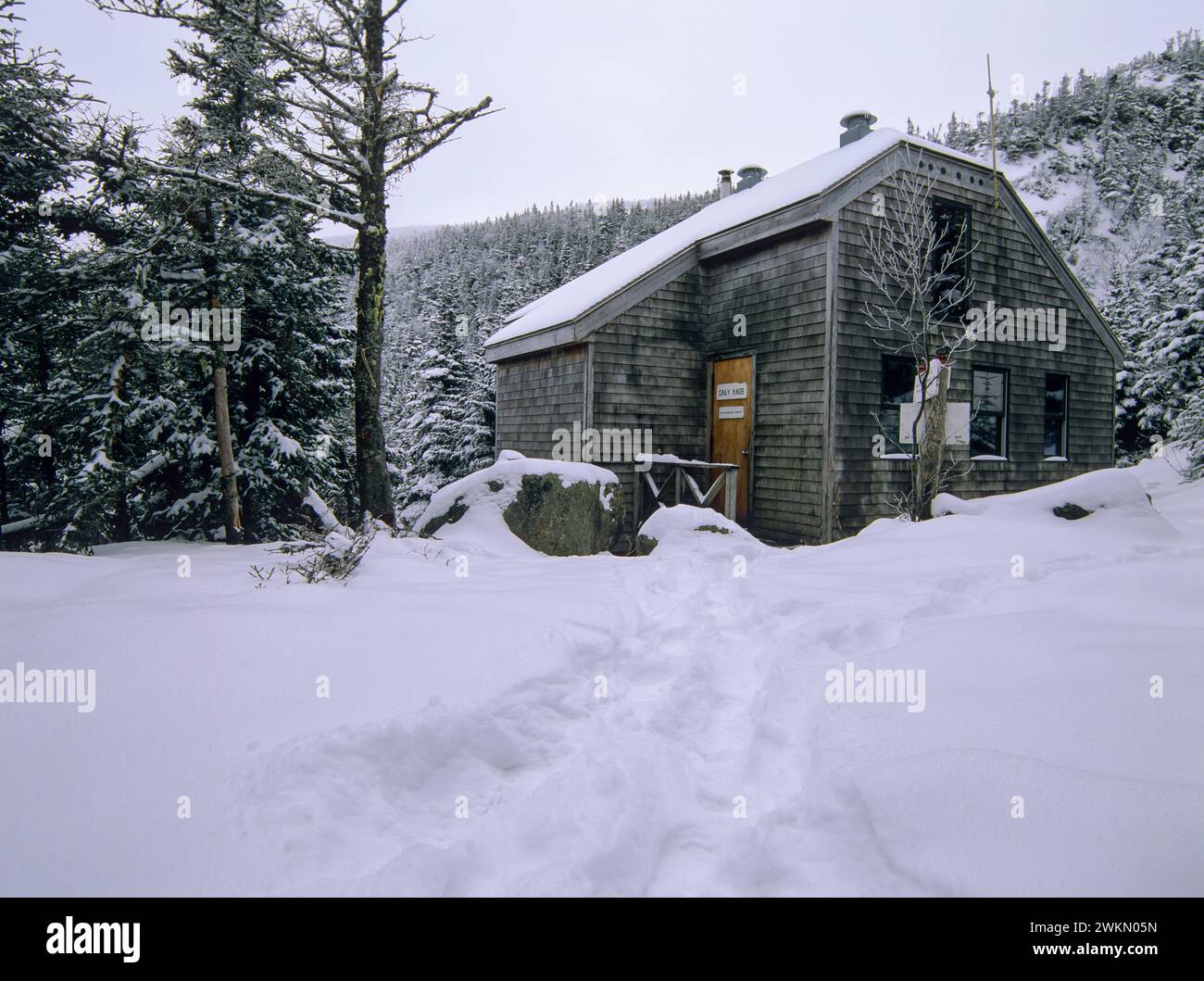 Gray Knob Cabin in the Presidential Range in the White Mountains, New ...