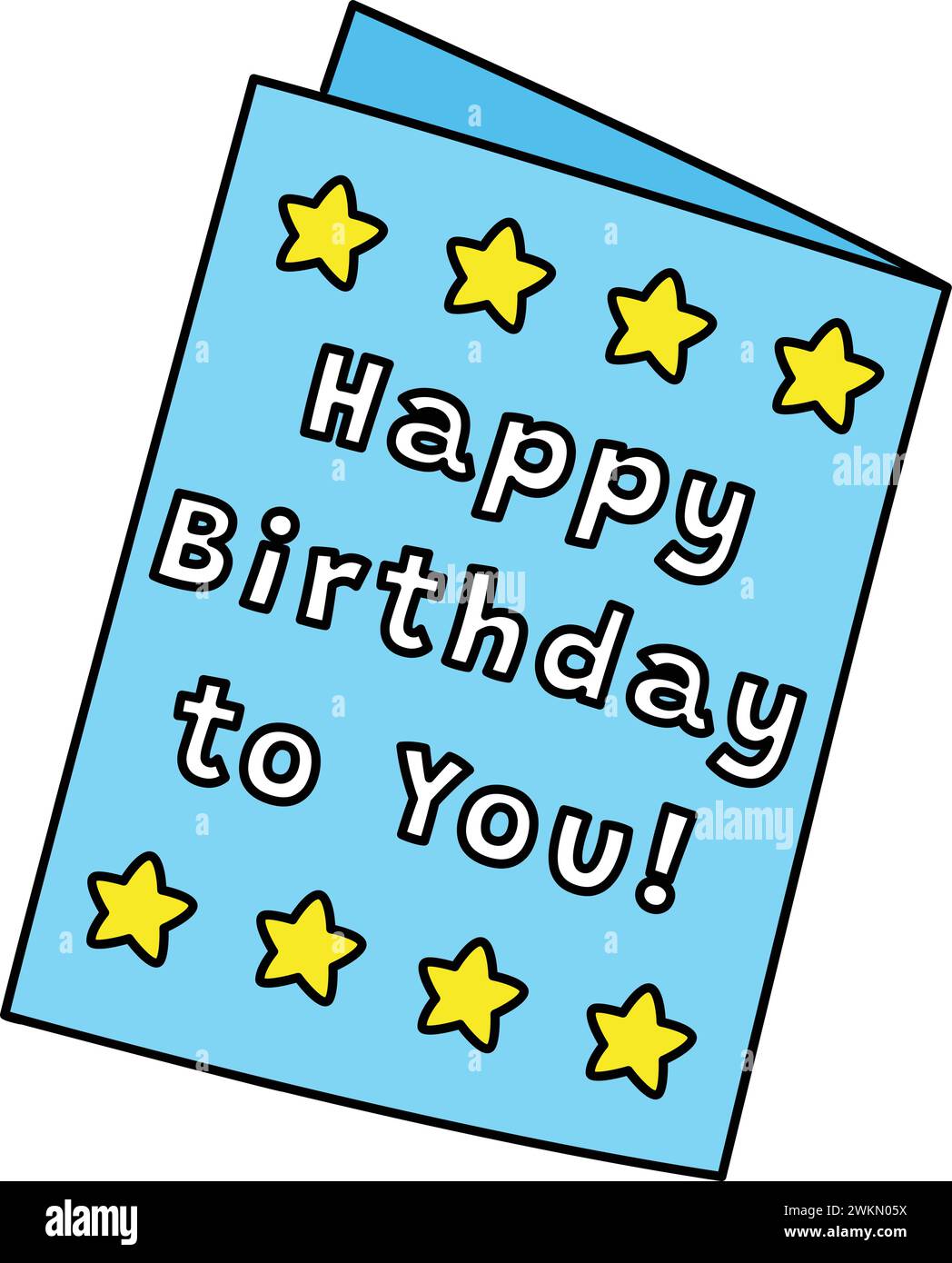 Birthday Card Cartoon Colored Clipart Illustration Stock Vector Image ...